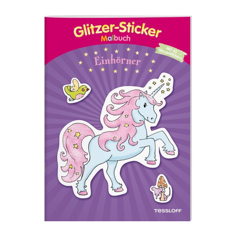 Glitzer-Sticker-Malbuch Einhörner, 5,95